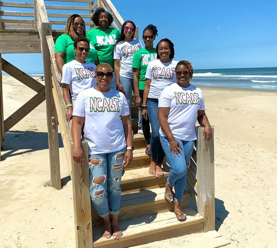 PINK & GREEN NCAT W/ ALPHA PHI ON SLEEVE – The Sweetest Experience